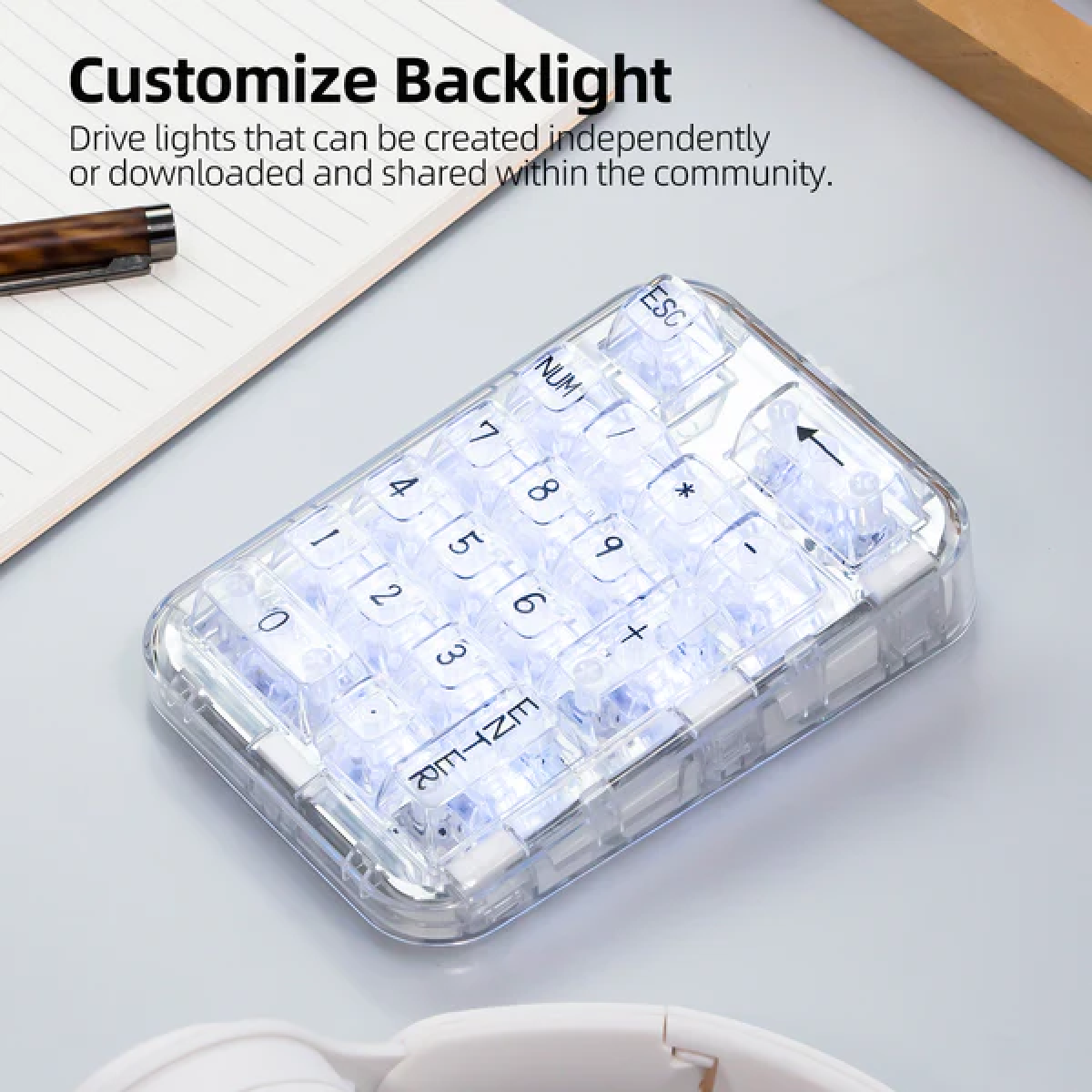 Heyup | CoolKiller Numeric Keypad 2 in 1 Numeric Transparent Keyboard ...