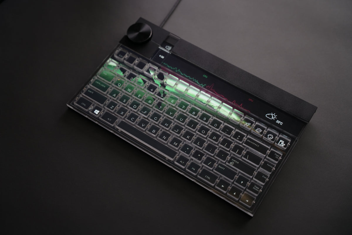Flux Transparent Keyboard With Integrated Display Tryout & Reviews - Heyup